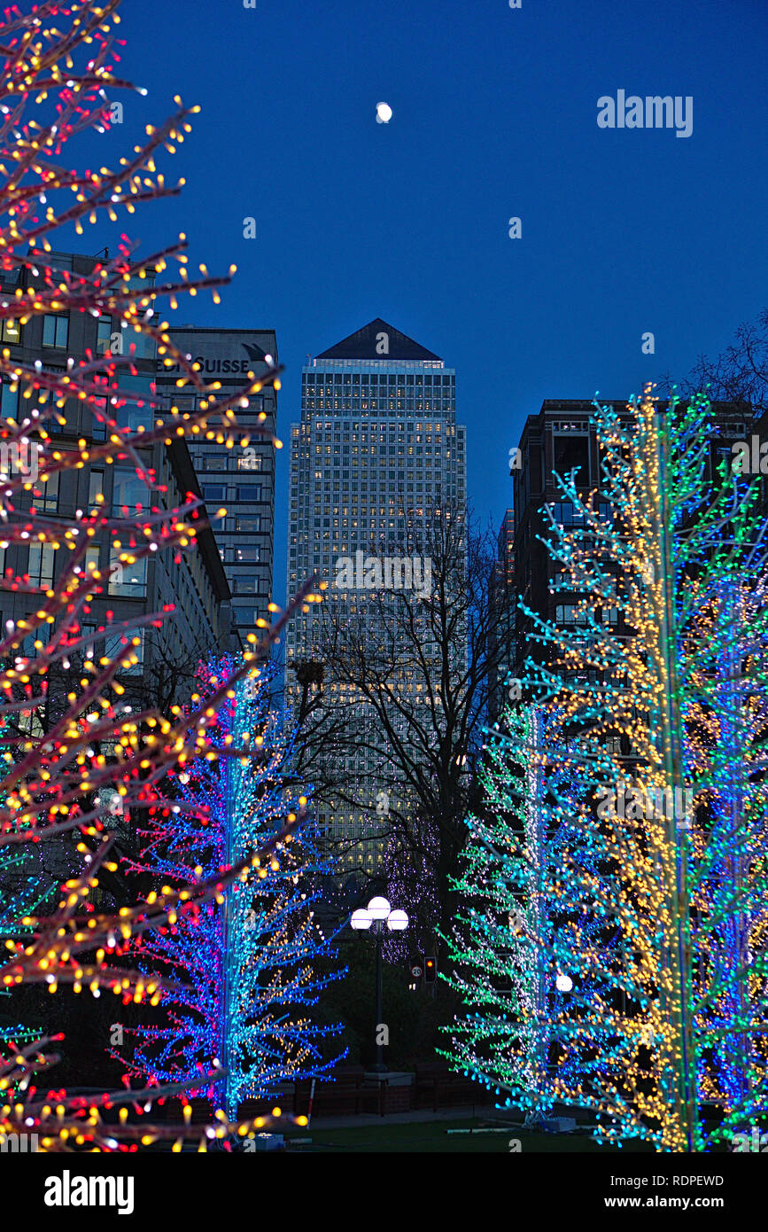 Bright colourful Sasha trees light installation by Adam Decolight at ...