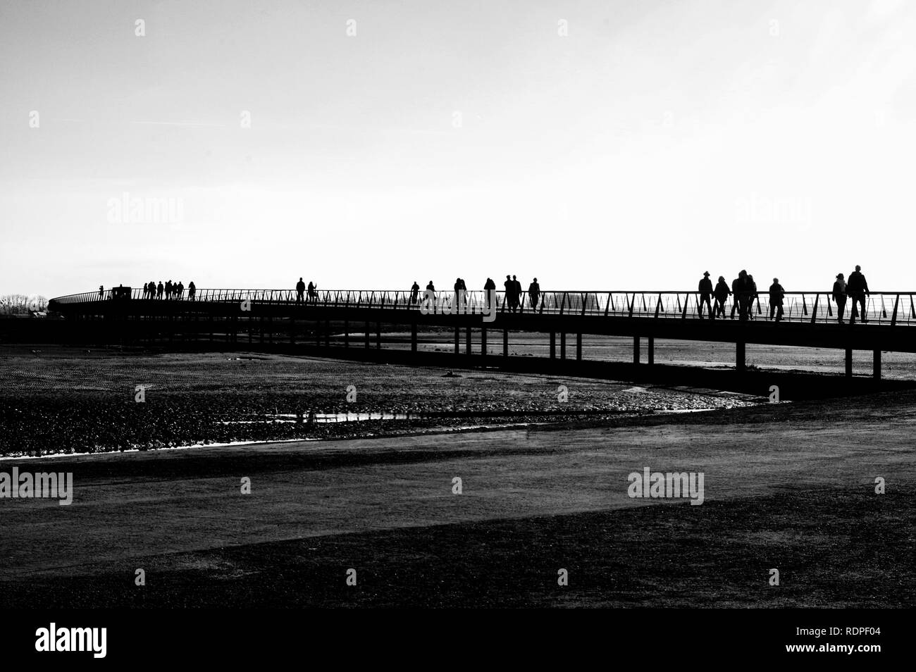 Highway bridge clear view Black and White Stock Photos & Images - Alamy
