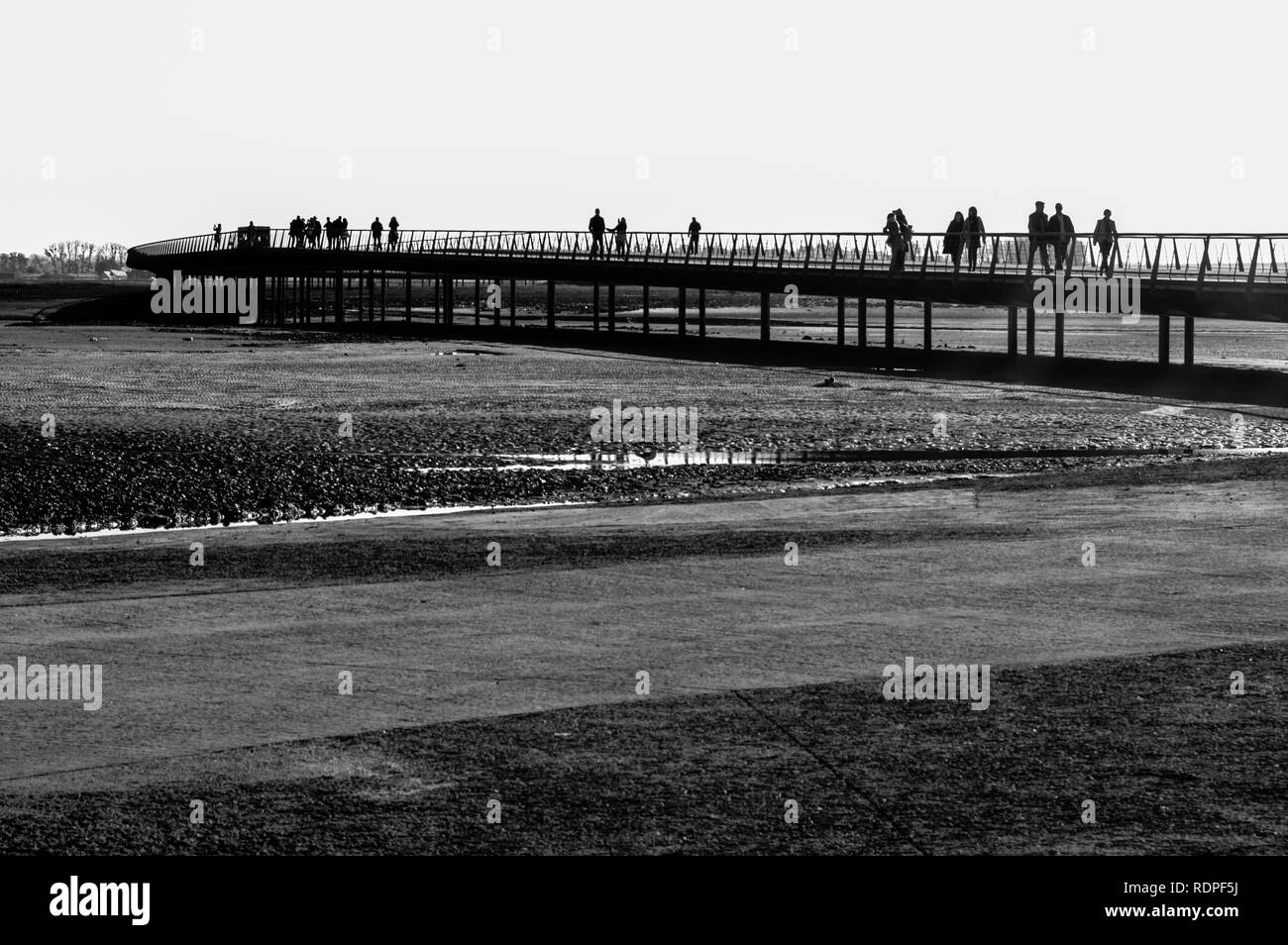Highway bridge clear view Black and White Stock Photos & Images - Alamy