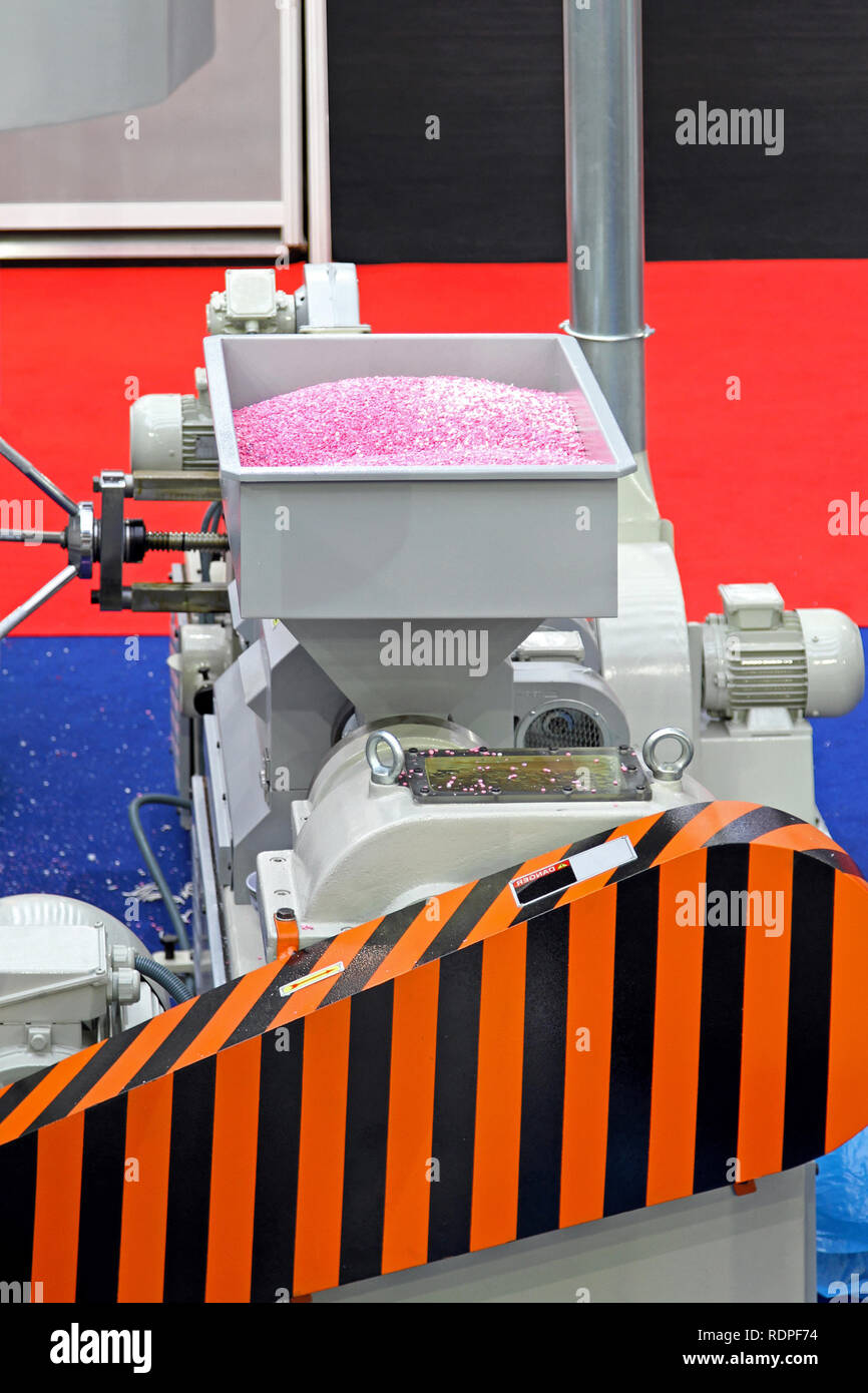 Extruder machinery for plastic production in factory Stock Photo - Alamy
