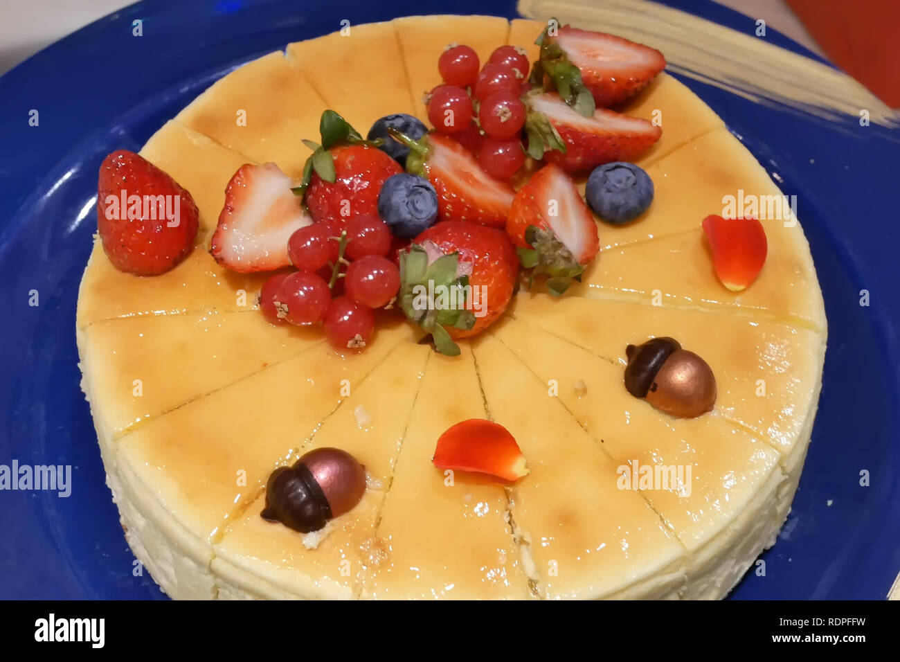 Close up of cakes for customer inside restaurant Stock Photo - Alamy