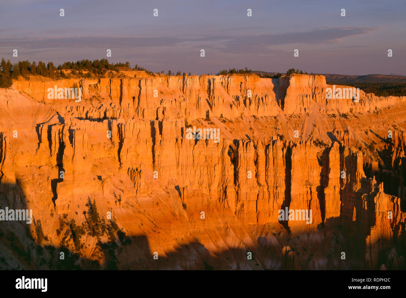 USA, Utah, Bryce Canyon National Park, Wall of Windows formation at ...