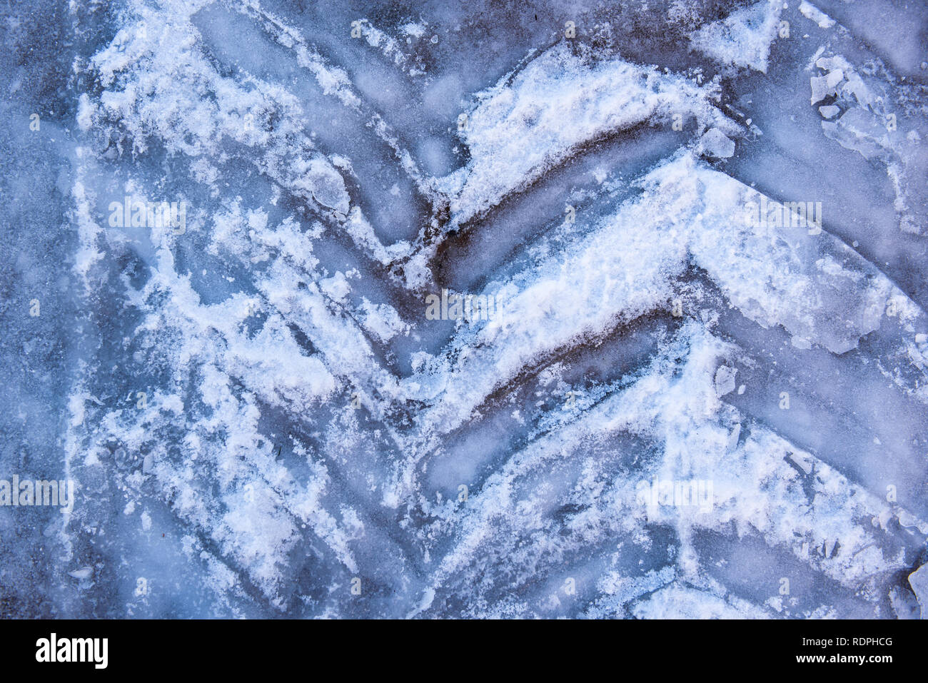Icy, slippery countryside road Stock Photo - Alamy