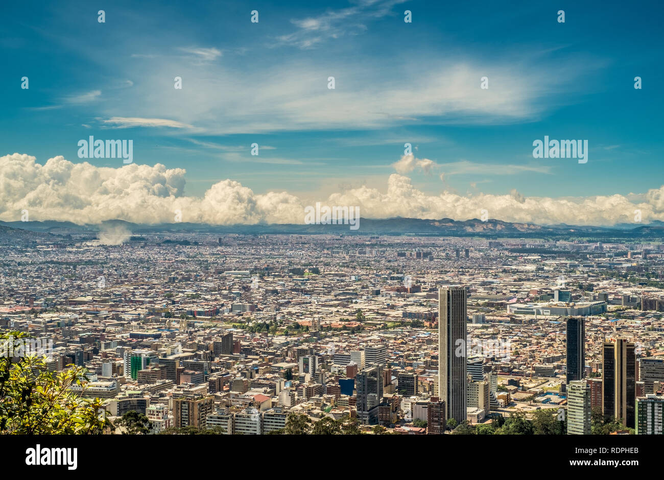Bird's eye view of the city of Bogota, Colombia Stock Photo - Alamy