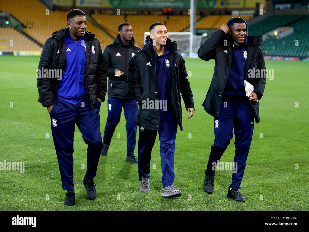 Birmingham City's Wes Harding (left to right), Josh Dacres-Cogley and ...