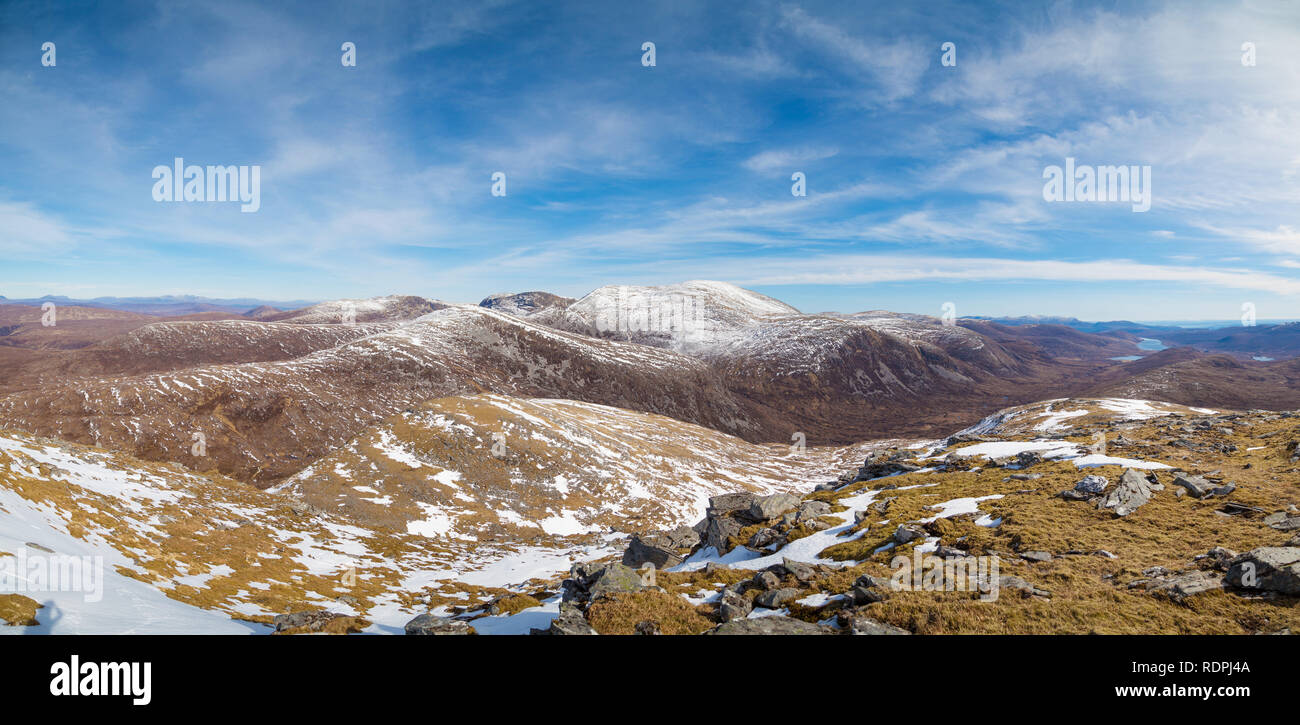 The Munro Beinn Dearg seen from the Corbett Beinn Enaiglair in the ...