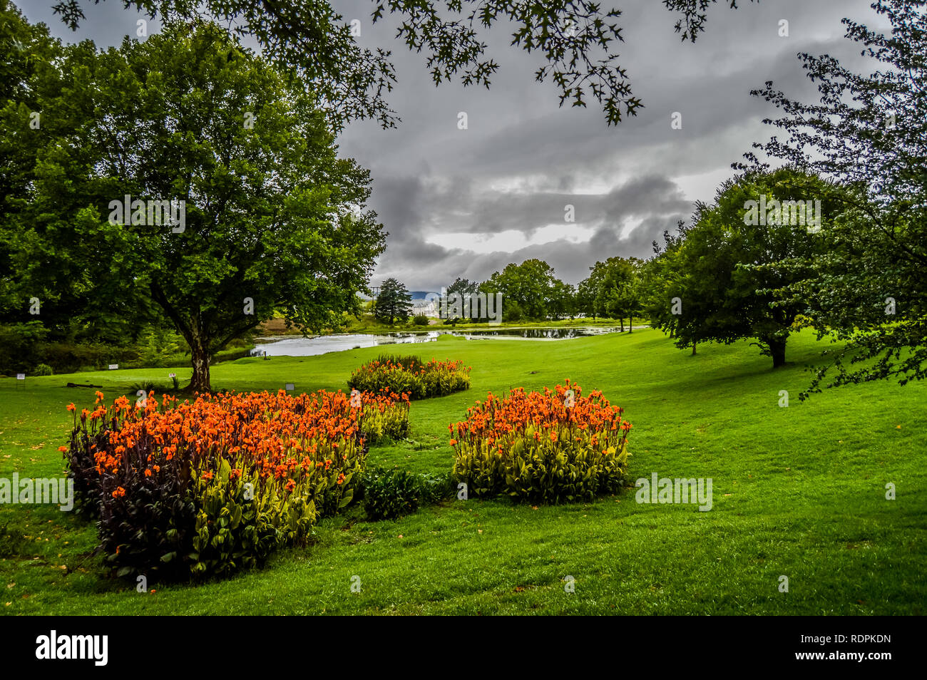Beautiful green landscape in Natal Midlands in South Africa also called ...