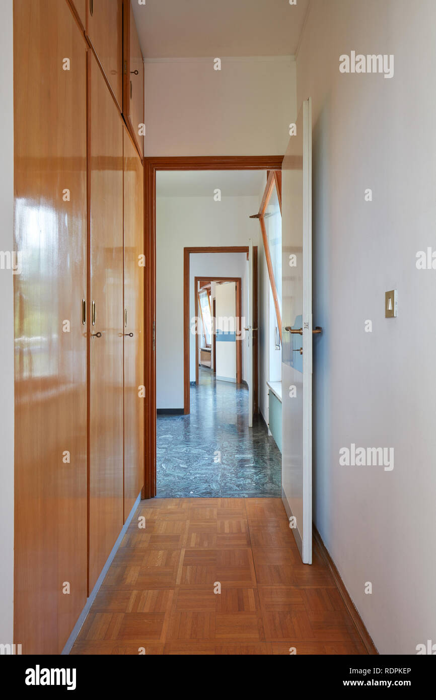 Long corridor in country house interior Stock Photo - Alamy