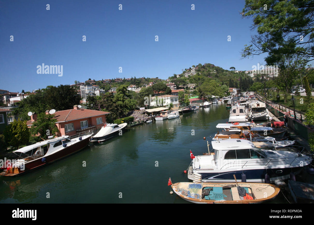 Goksu River at Anatolian Fortress (Turkish: Anadolu Hisari) area in ...