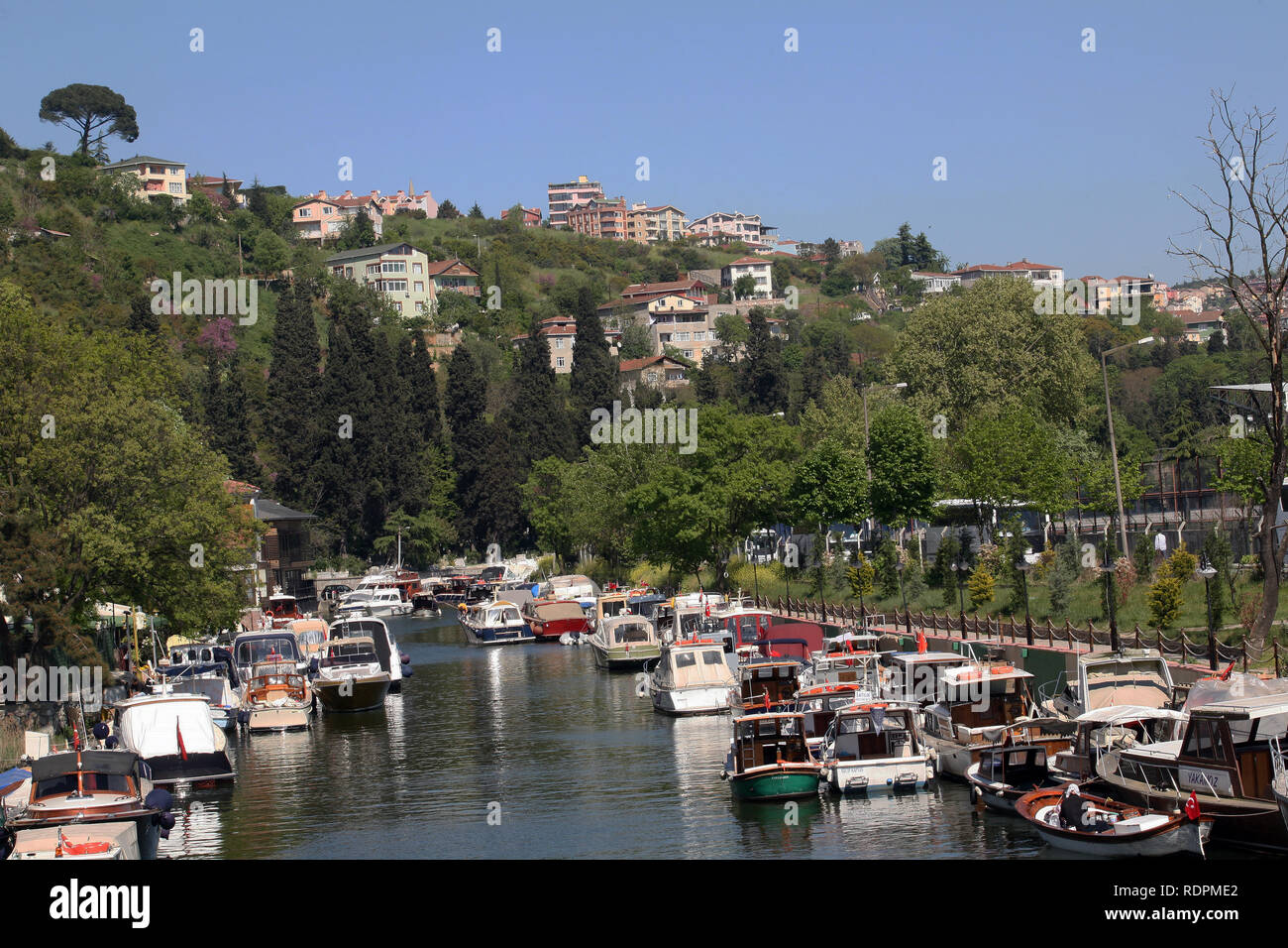 Goksu River at Anatolian Fortress (Turkish: Anadolu Hisari) area in ...