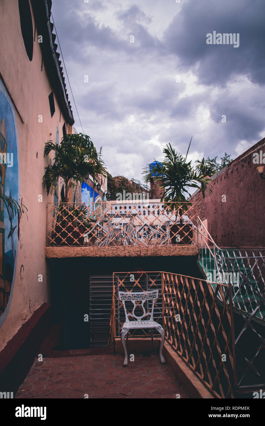 Backyard of the hotel Stock Photo - Alamy