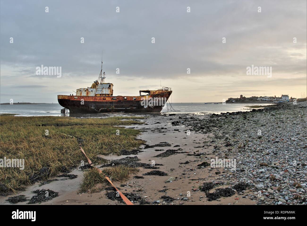 UK Rampside Cumbria UK. The 'Vita Nova' from Rampside near Roa Island ...