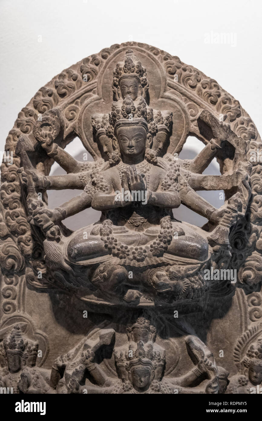 Manjughosha with other Buddhist deities. Nepala, 16th century. 37 x 26 ...