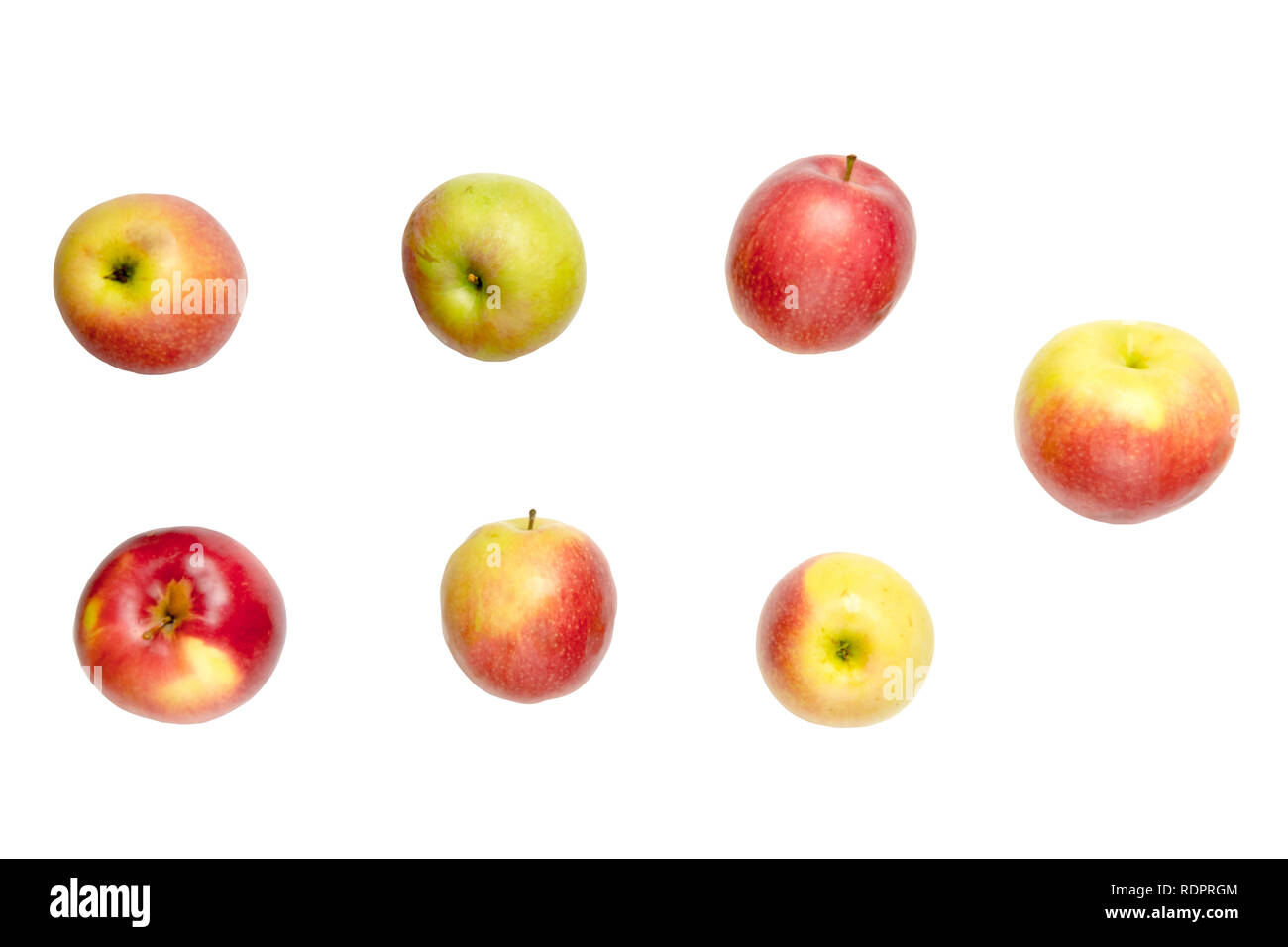 set of different colorful apples isolated white background Stock Photo ...