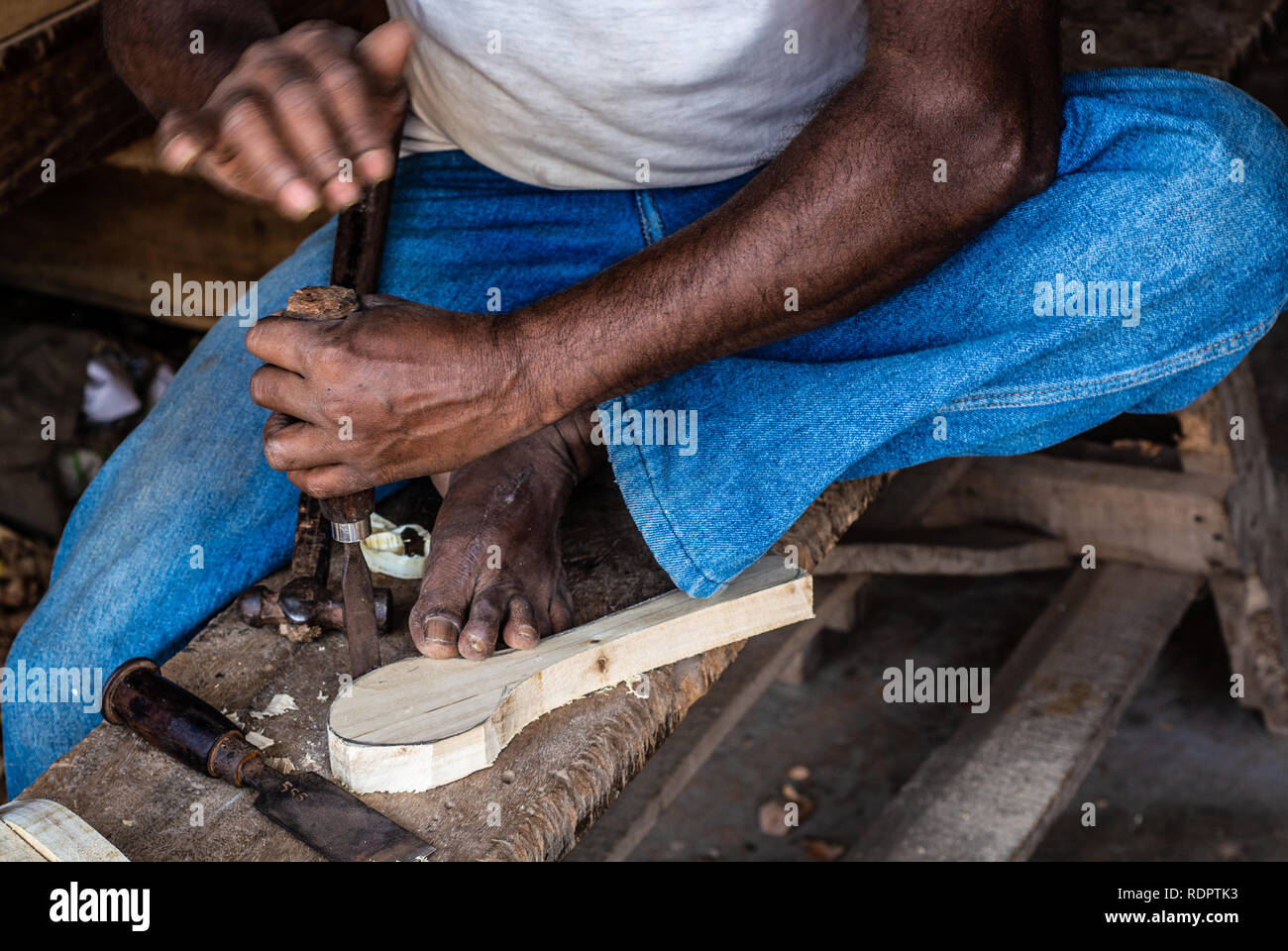 Craftsman carving design wood furniture hi-res stock photography and ...