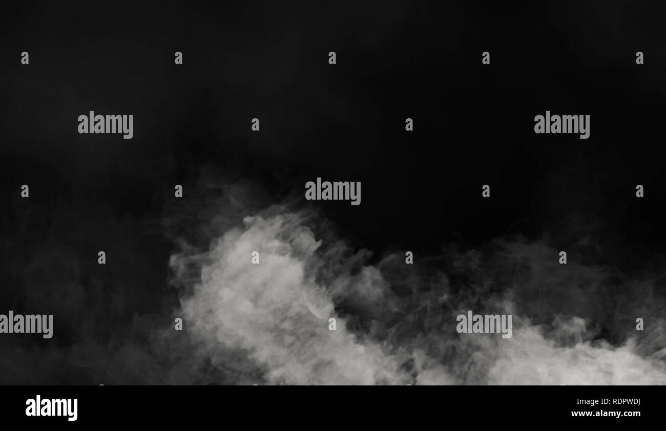 Abstract smoke mist fog on a black background. Texture. Design element ...