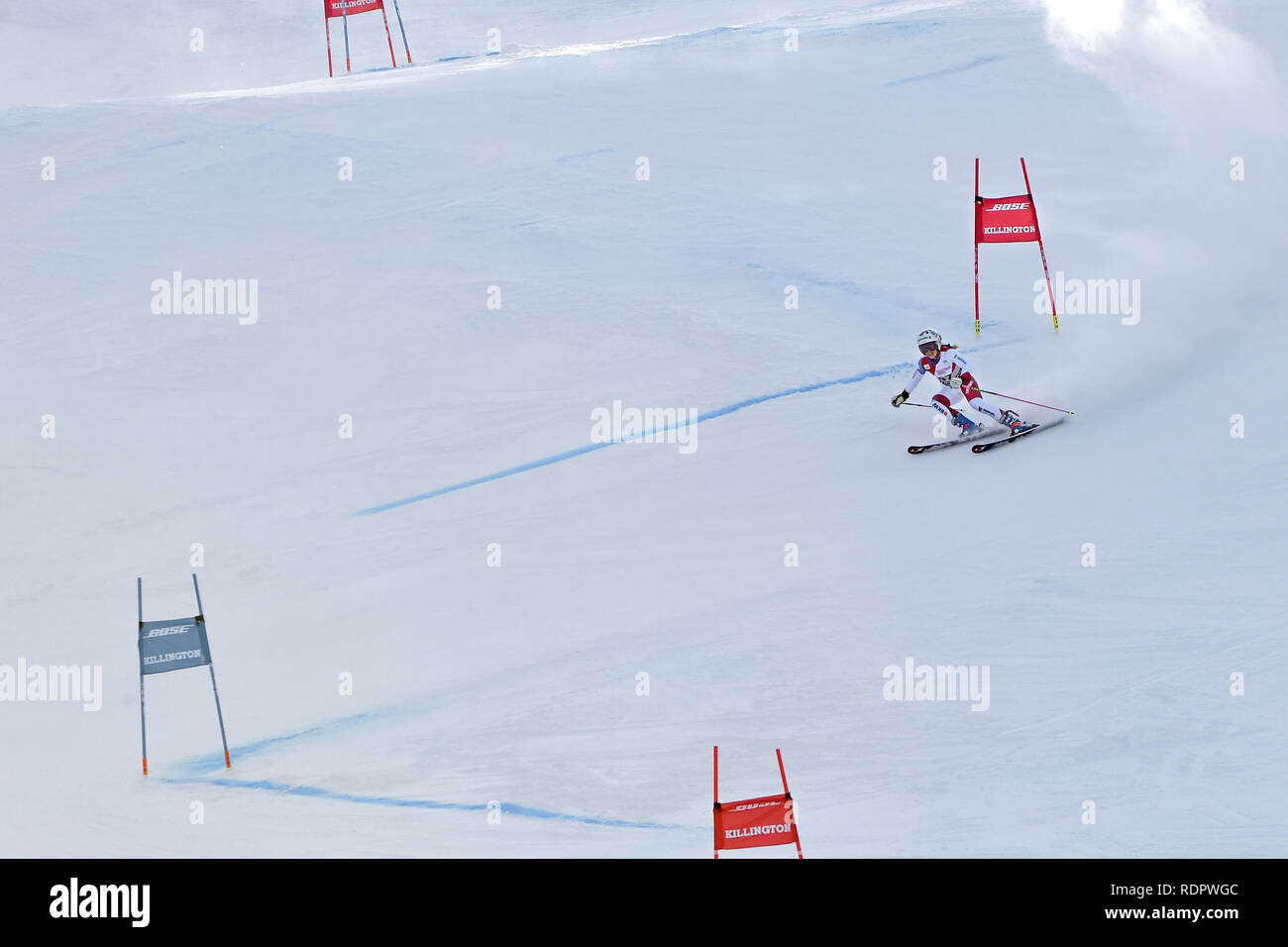 KILLINGTON, VT - NOVEMBER 24: Aline Danioth of SUI in the finish area ...