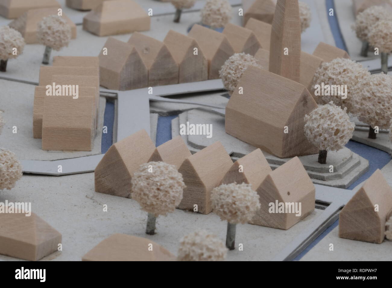 Garden City Development Plan Model Stock Photo - Alamy