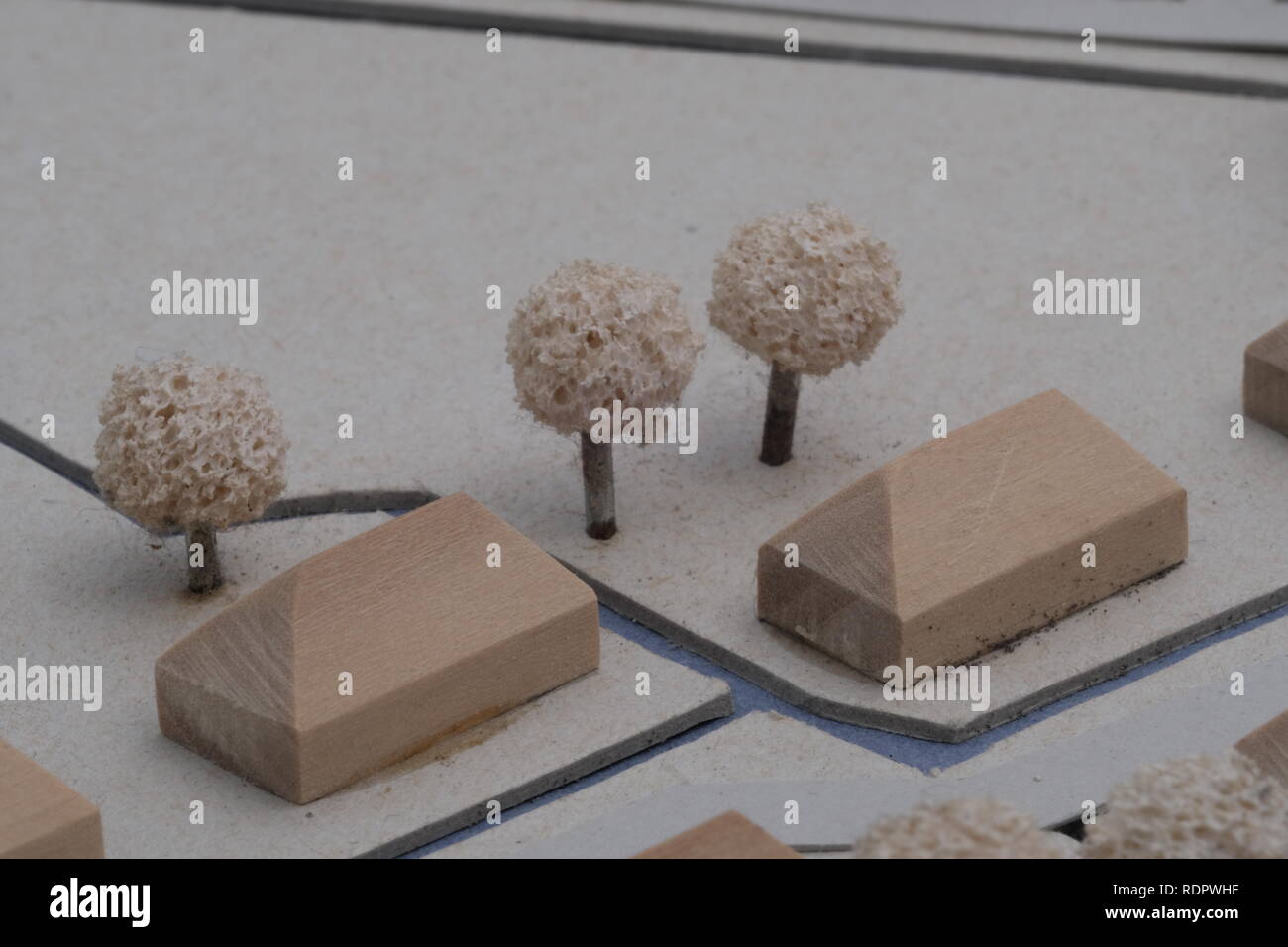 Garden City Development Plan Model Stock Photo - Alamy