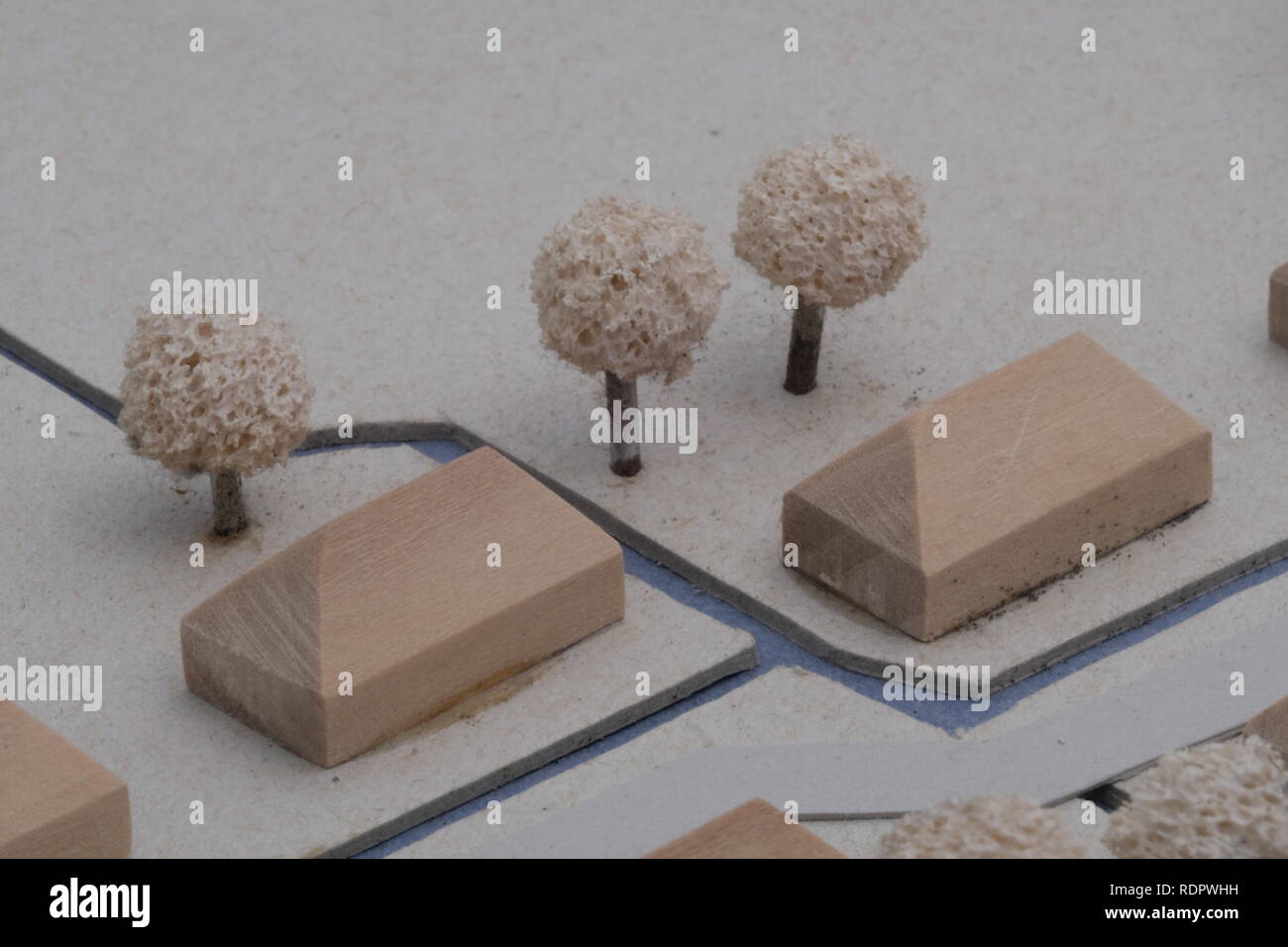 Garden City Development Plan Model Stock Photo - Alamy