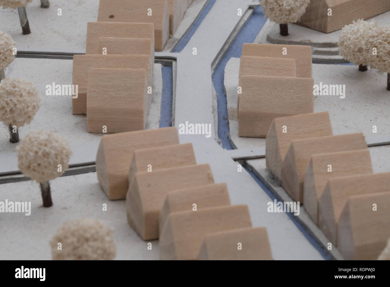 Garden City Development Plan Model Stock Photo - Alamy