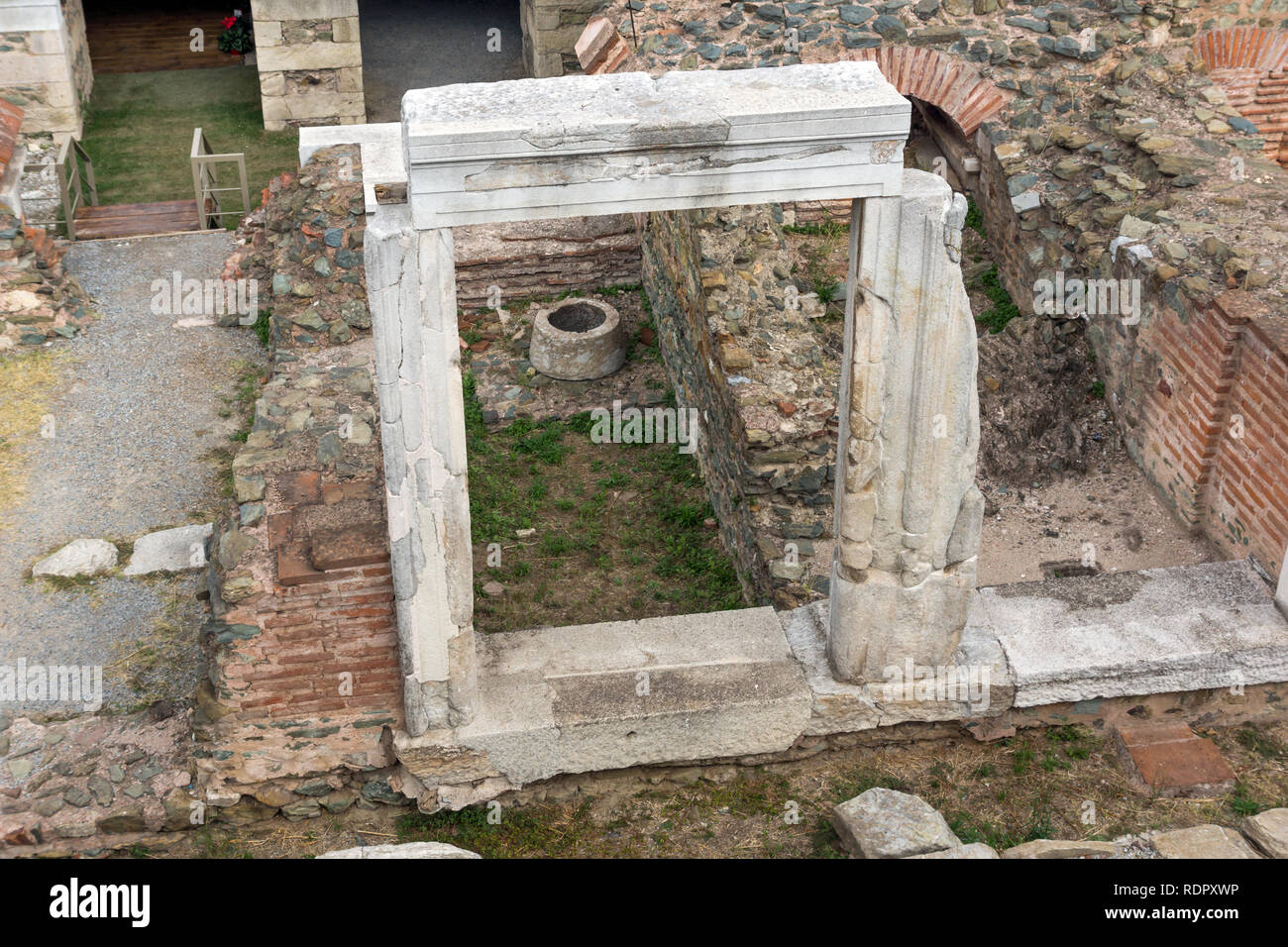 Ruins of Roman Forum in the center of city of Thessaloniki, Central ...