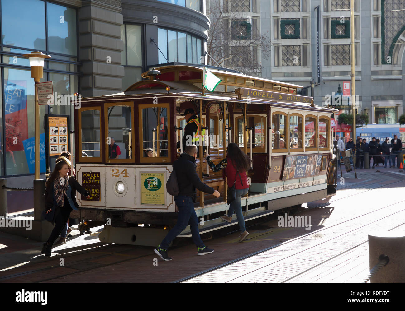 People queue around the block for a ride on the world famous San ...