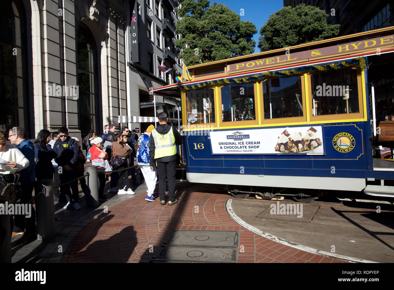 People queue around the block for a ride on the world famous San ...