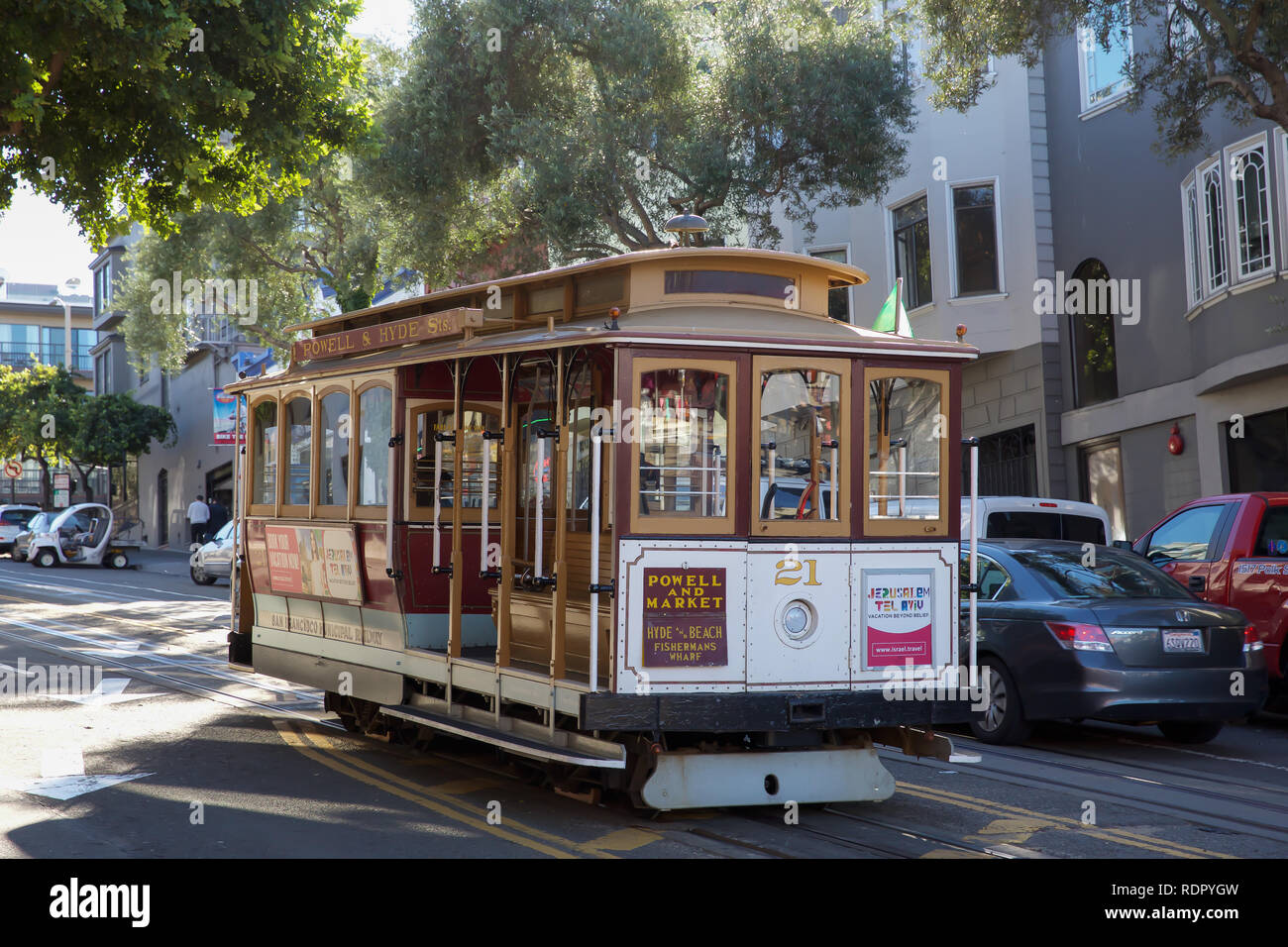 Wooden cable car seats hi-res stock photography and images - Alamy