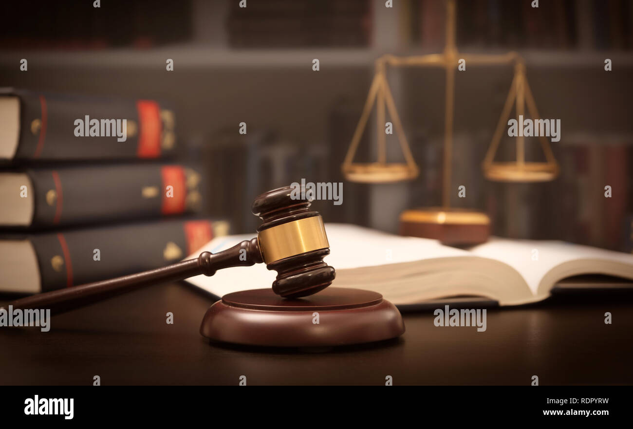 Judge gavel books in courtroom hi-res stock photography and images - Alamy