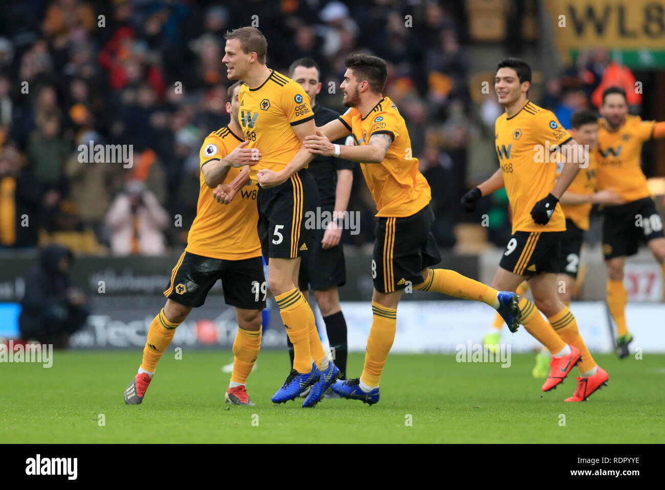 Wolverhampton wanderers ryan bennett second left celebrates scoring hi ...