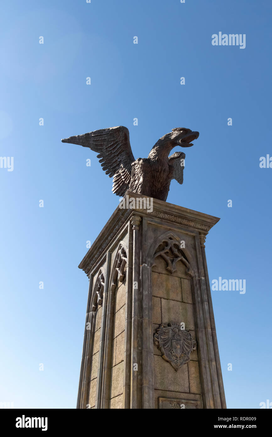 Bronze statue of a formidable eagle-dragon in the style of Gothic Stock ...