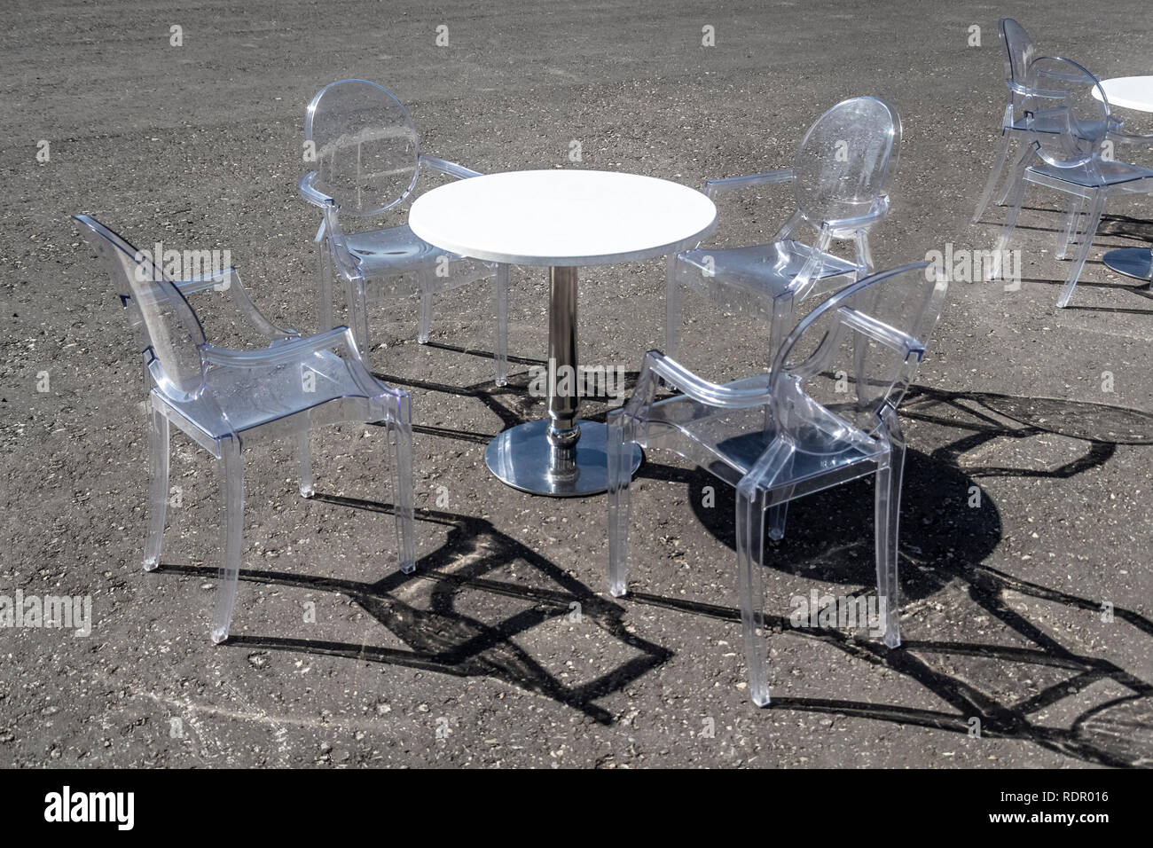 Transparent cafe chairs hi-res stock photography and images - Alamy