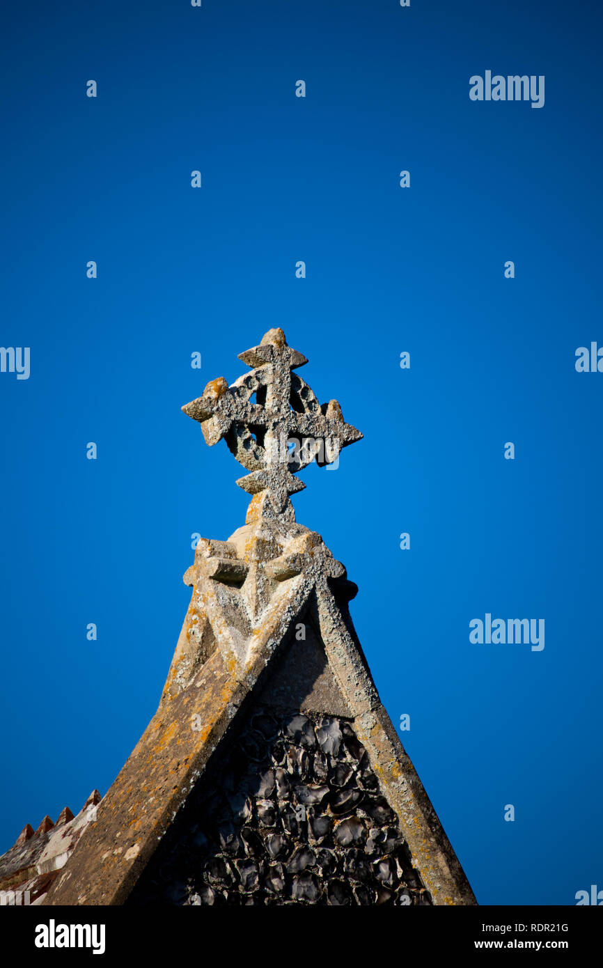 Christian medieval church structure against a clear sky Stock Photo - Alamy