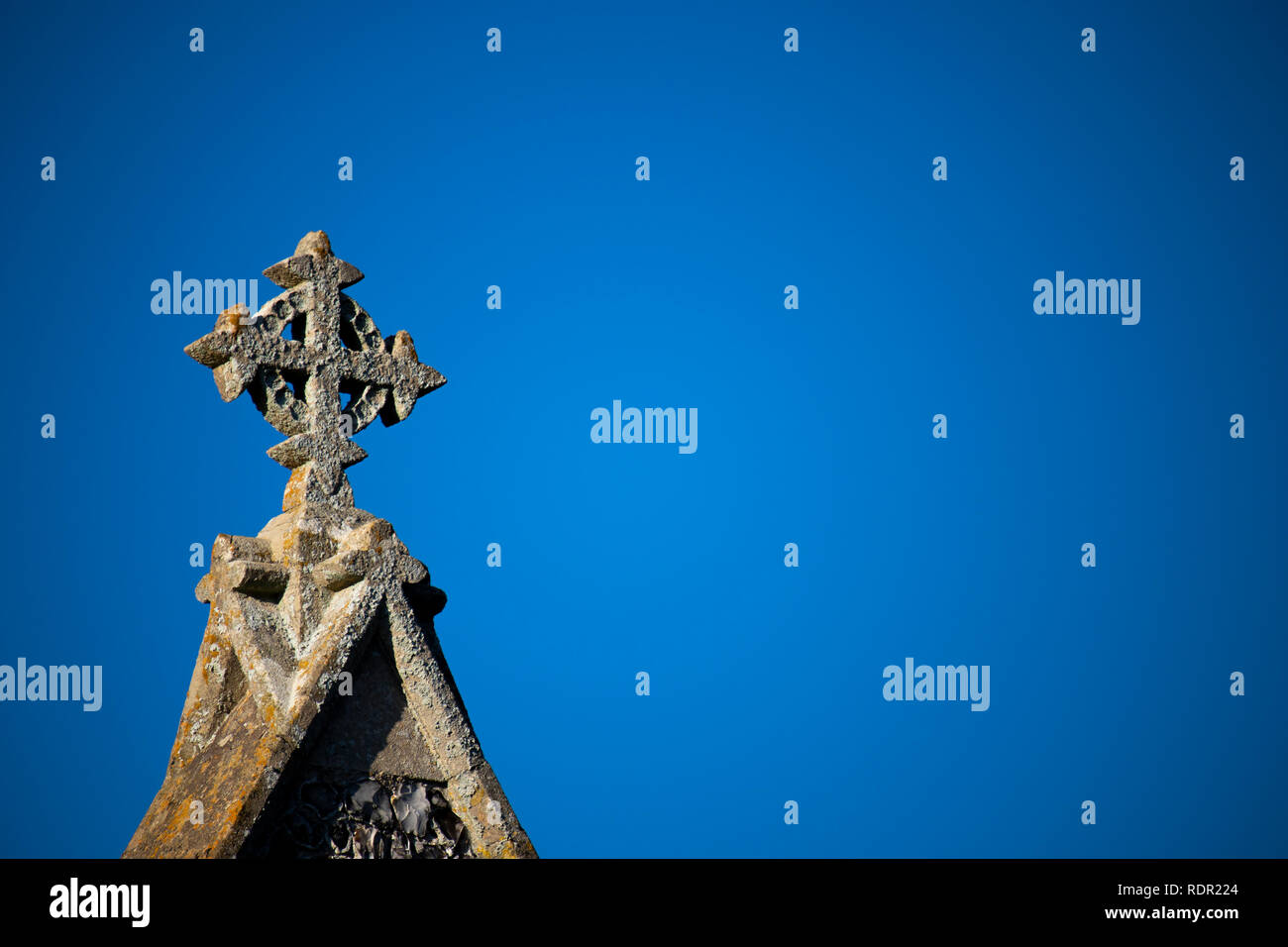 Christian medieval church structure against a clear sky Stock Photo - Alamy