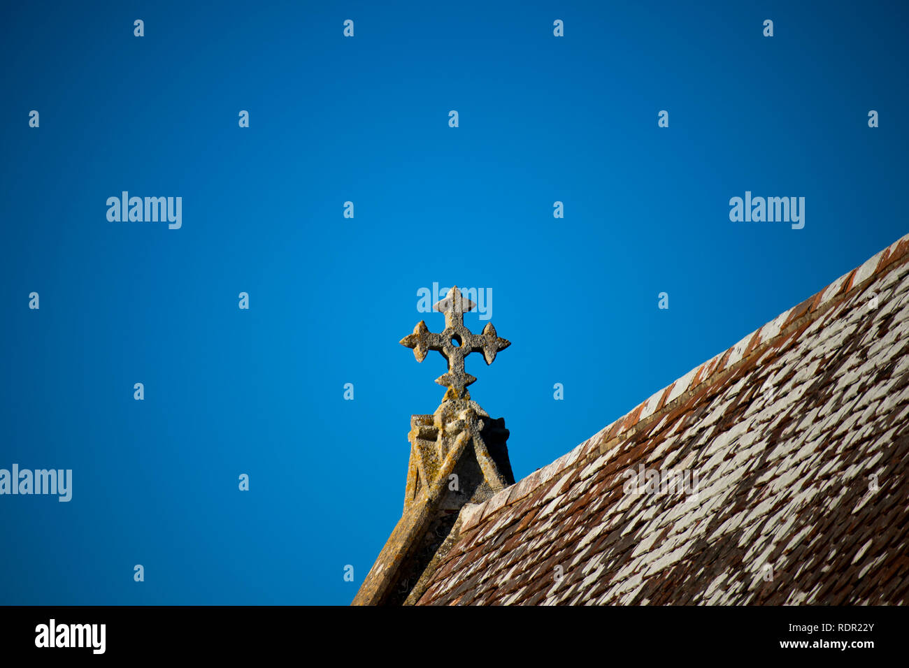 Christian medieval church structure against a clear sky Stock Photo - Alamy