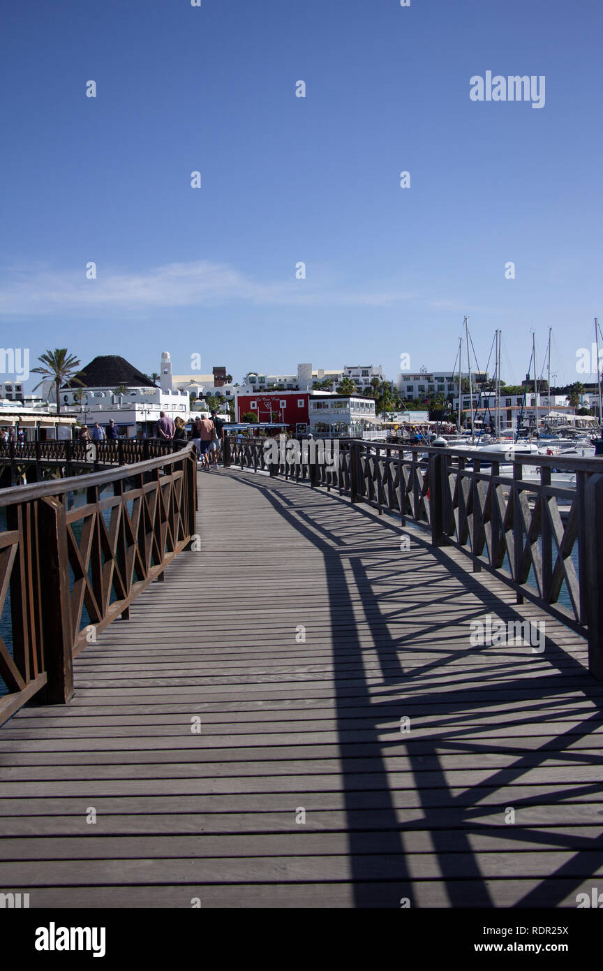 Marina Rubicon, Playa Blanca in Lanzarote, Spain Stock Photo - Alamy