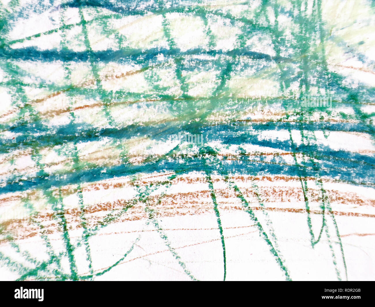 Colorful abstract child's drawing on white background Stock Photo - Alamy
