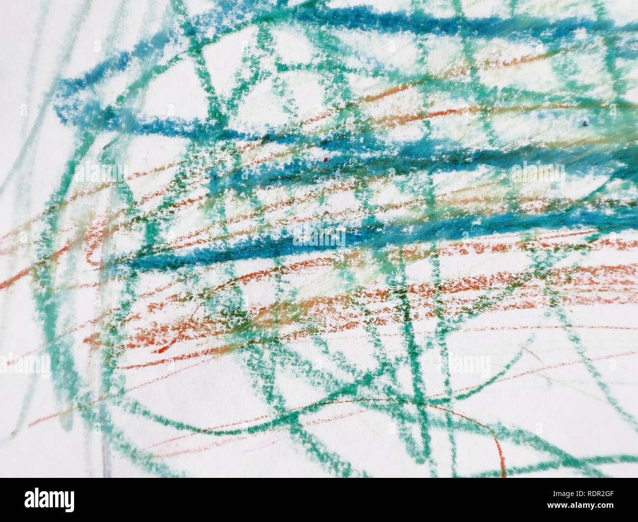 Colorful abstract child's drawing on white background Stock Photo - Alamy