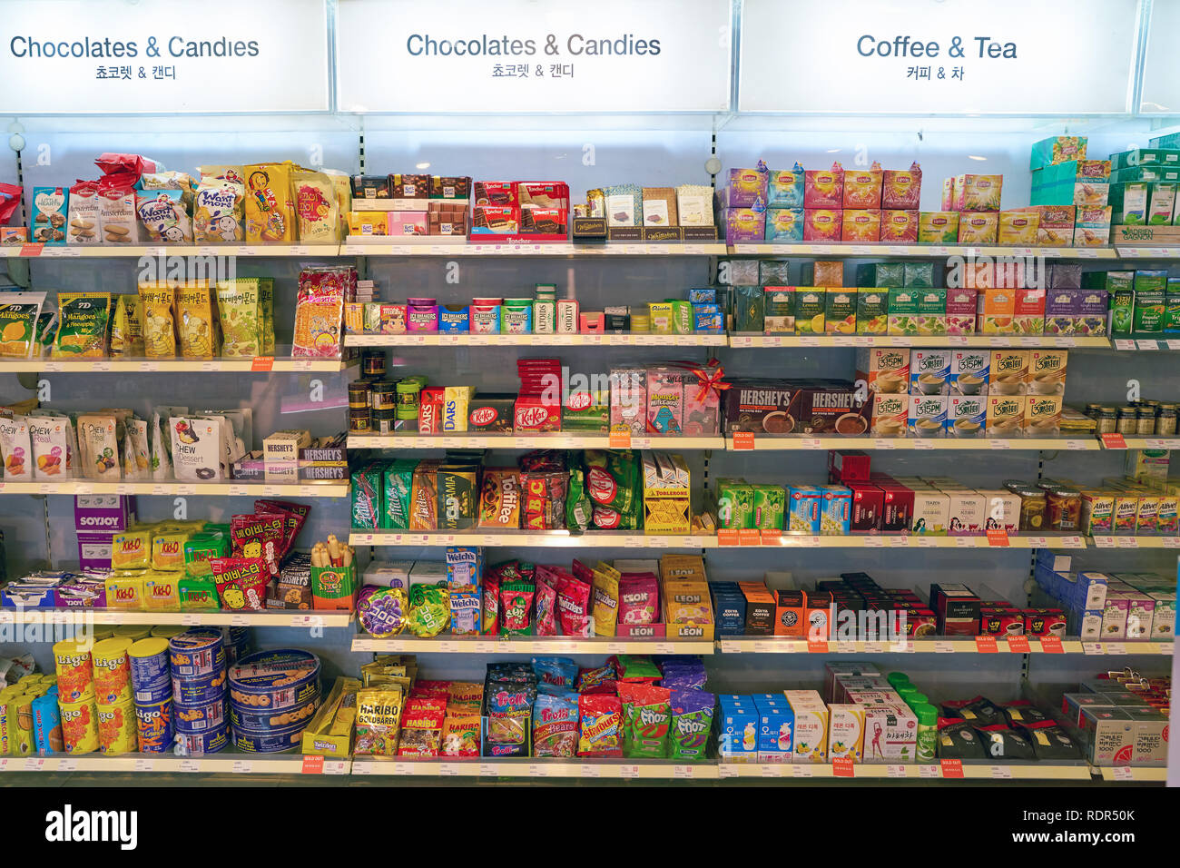 SEOUL, SOUTH KOREA - CIRCA MAY, 2017: goods on display at Watsons store ...