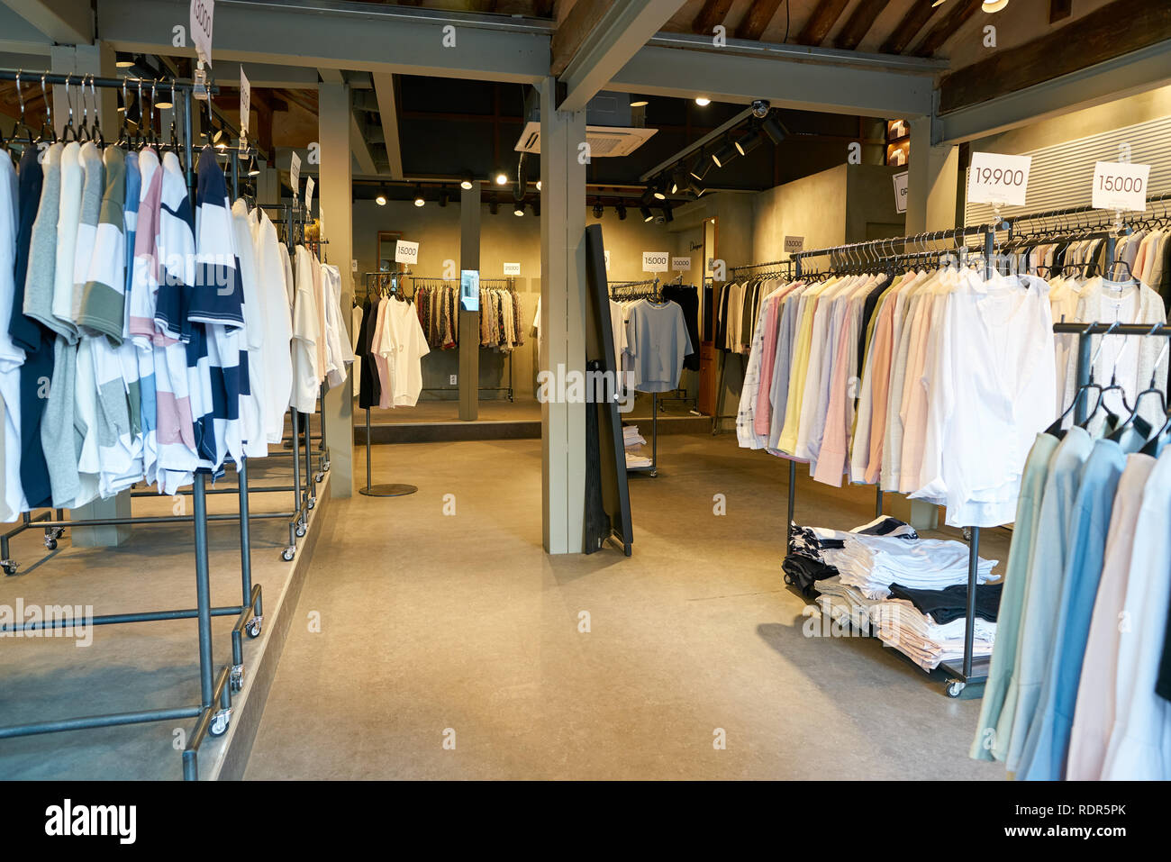 SEOUL, SOUTH KOREA - CIRCA MAY, 2017: inside a store in Seoul Stock ...