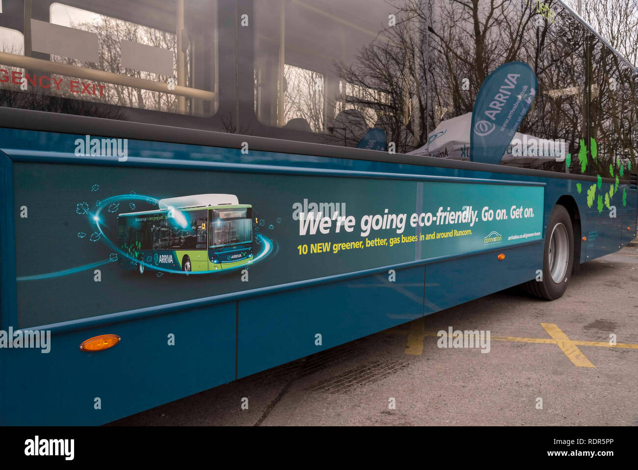 Gas powered bus. Arriva Stock Photo - Alamy