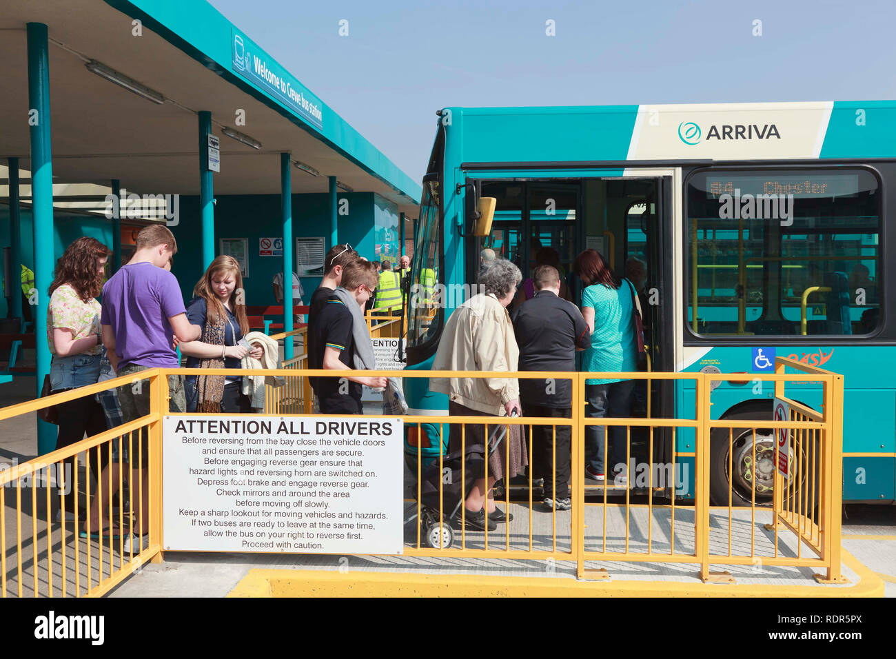 Crewe bus station Stock Photo - Alamy