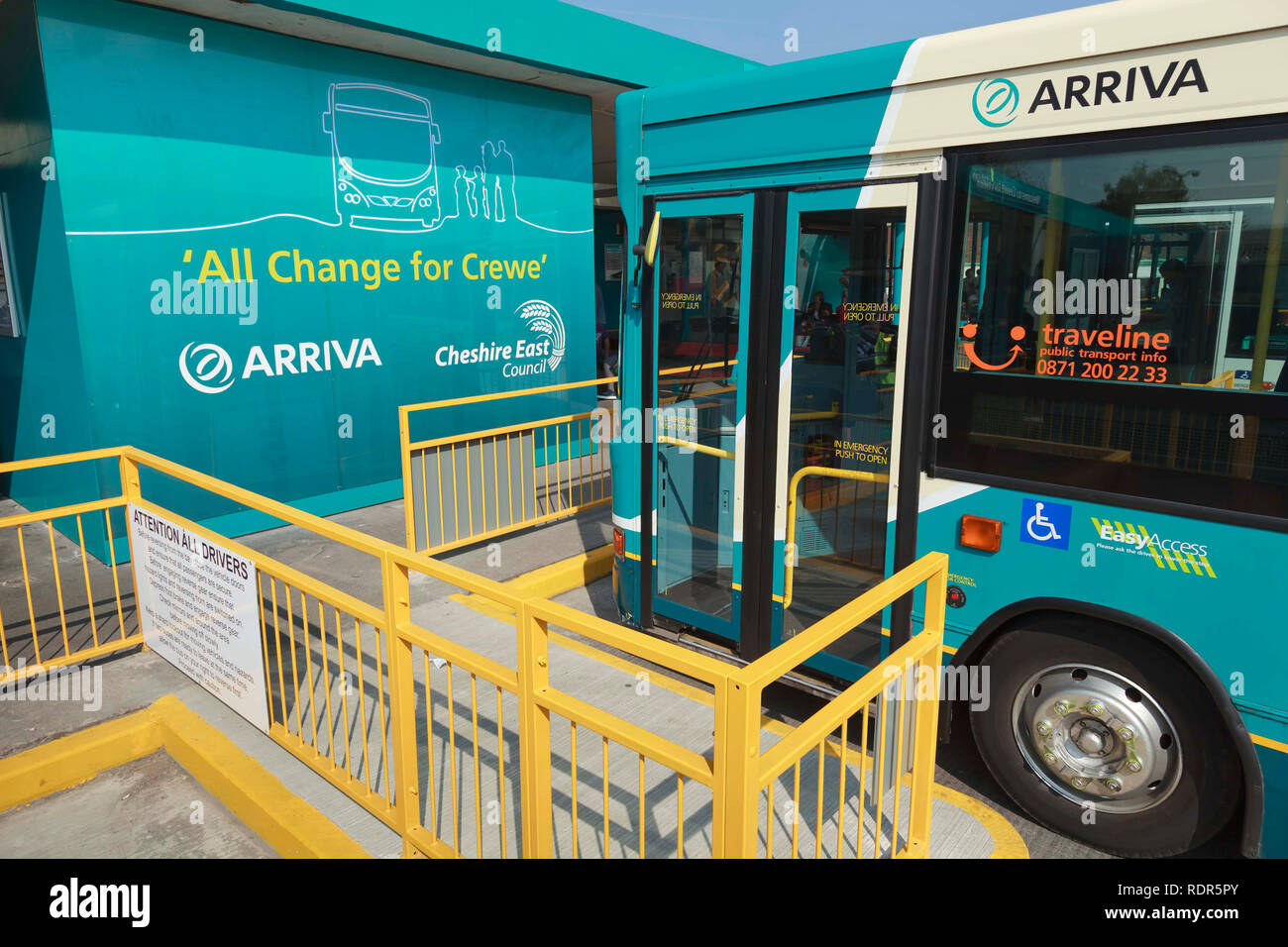 Crewe bus station Stock Photo - Alamy