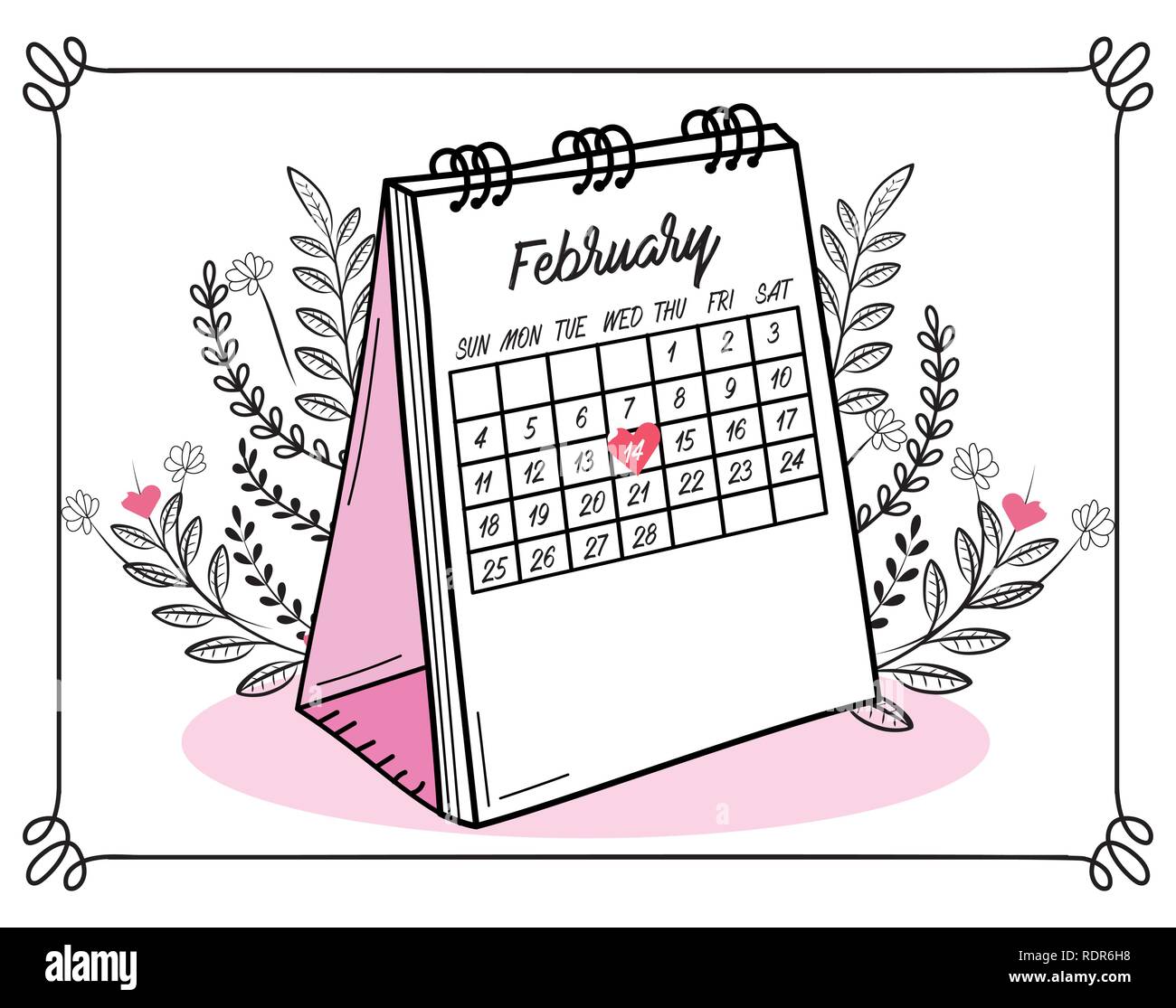 happy valentines day celebration on february 14 Stock Vector Image ...