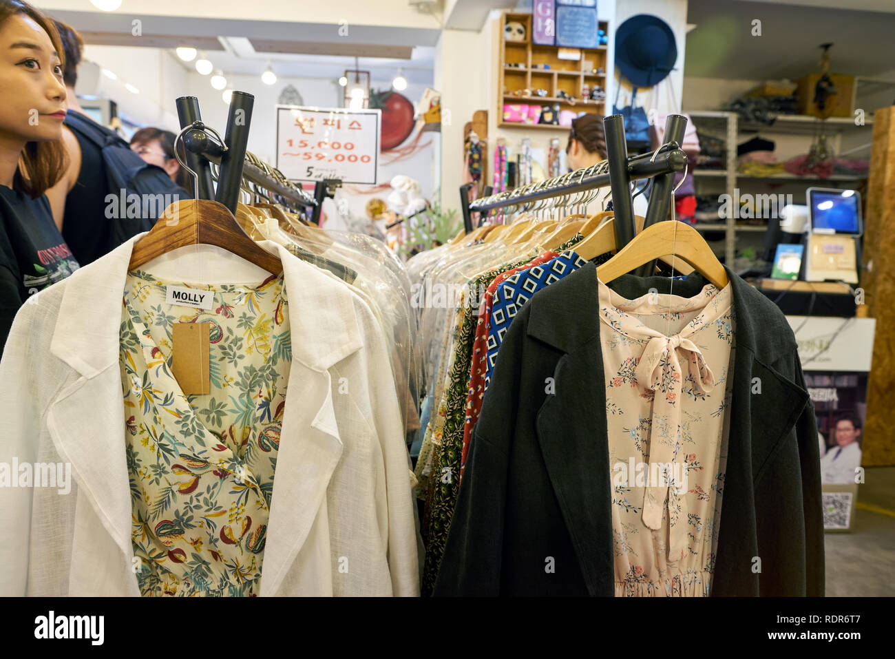 SEOUL, SOUTH KOREA - CIRCA MAY, 2017: goods on display at a store in ...