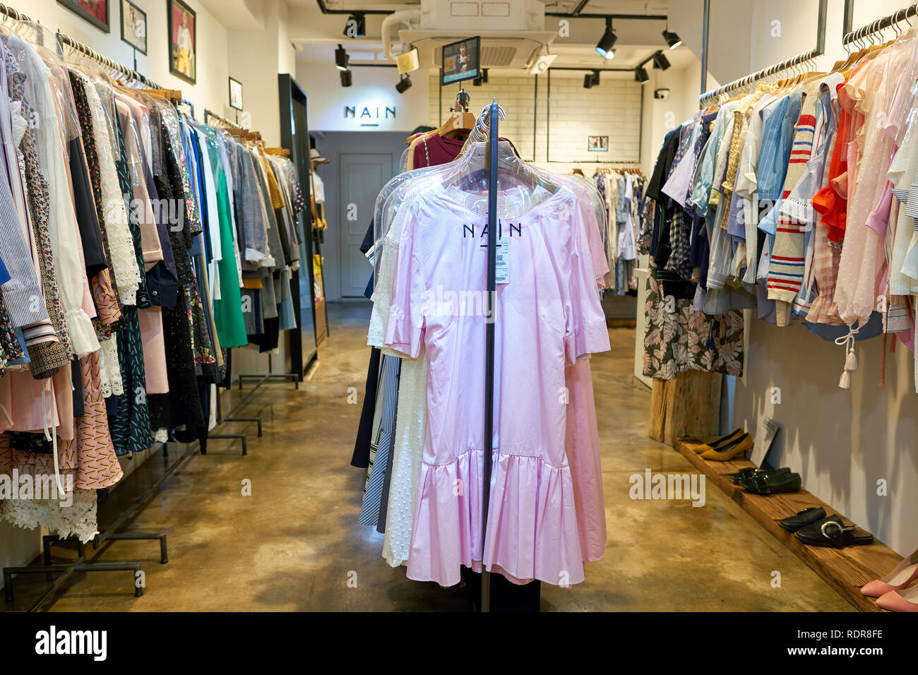 SEOUL, SOUTH KOREA - CIRCA MAY, 2017: goods on display at a store in ...