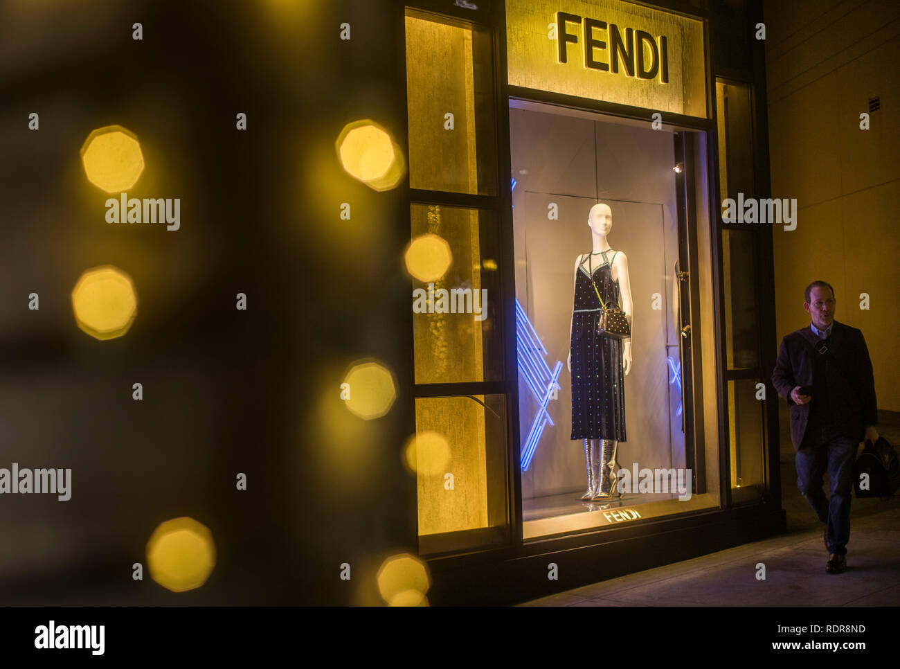 Louis Vuitton shop window display, Beverly Hills, Los Angeles ...