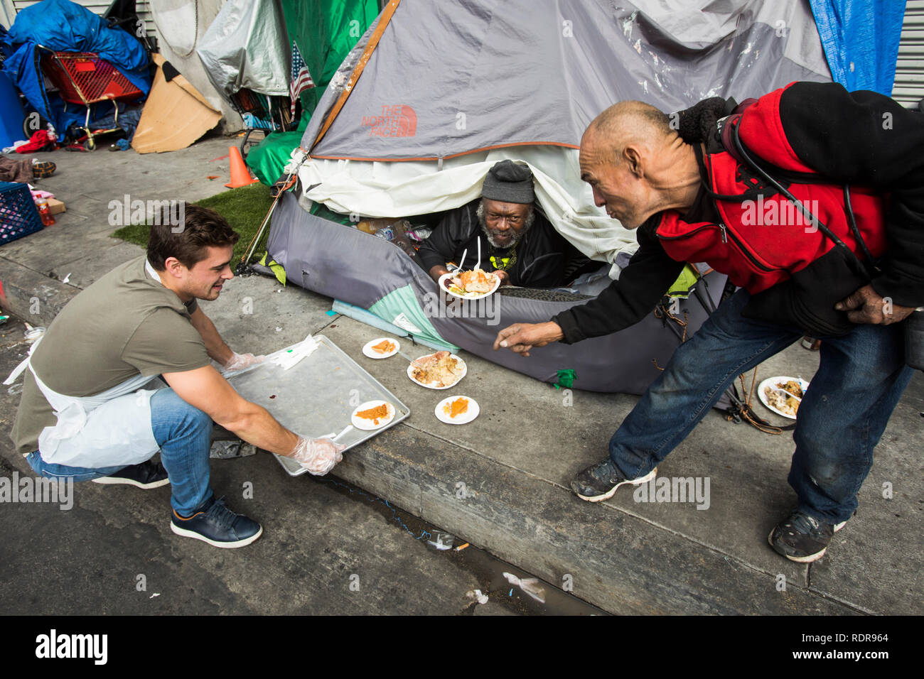 Homeless tents los angeles skid row hi-res stock photography and images ...
