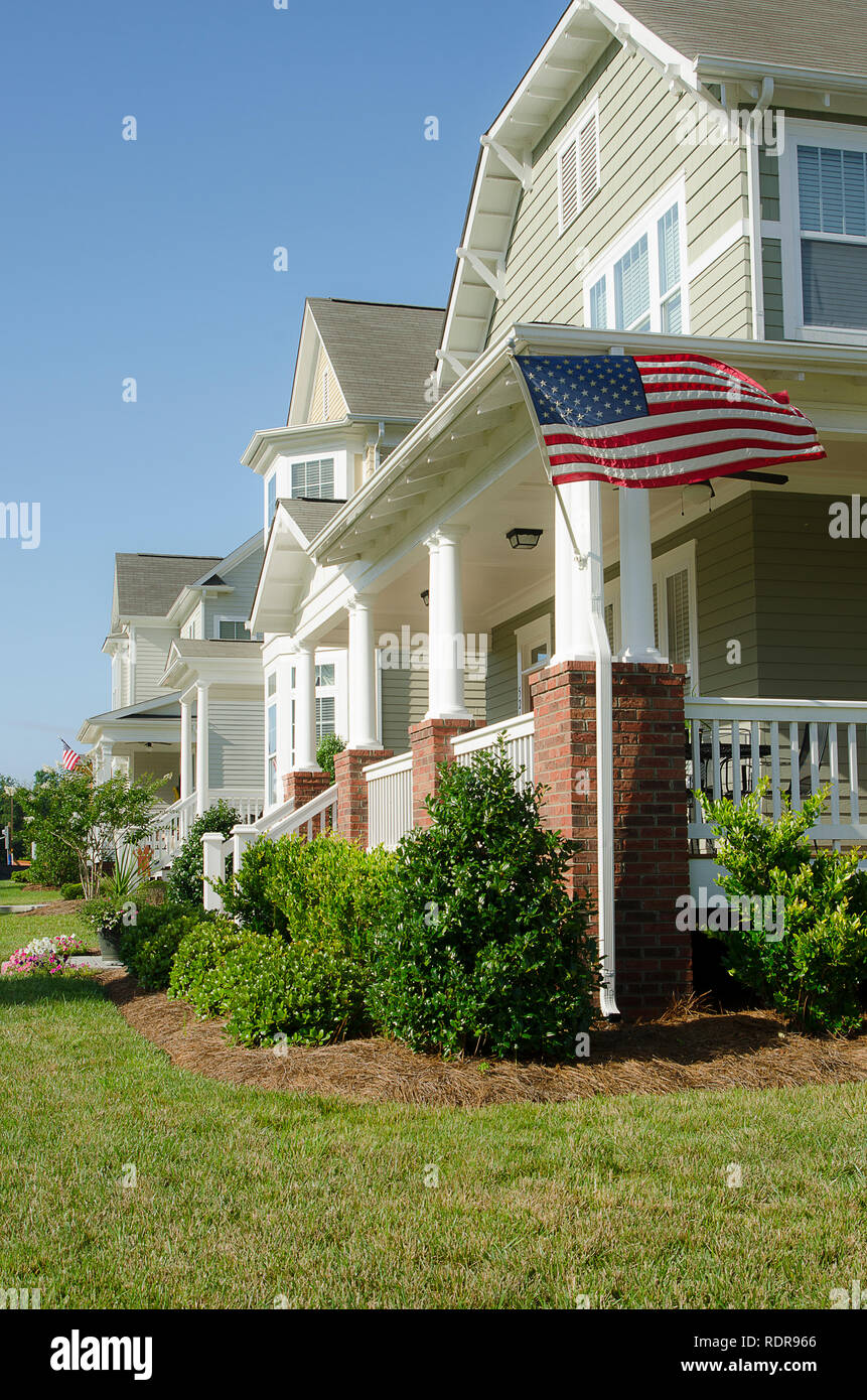 House Decorated for the Fourth of July Stock Photo - Alamy
